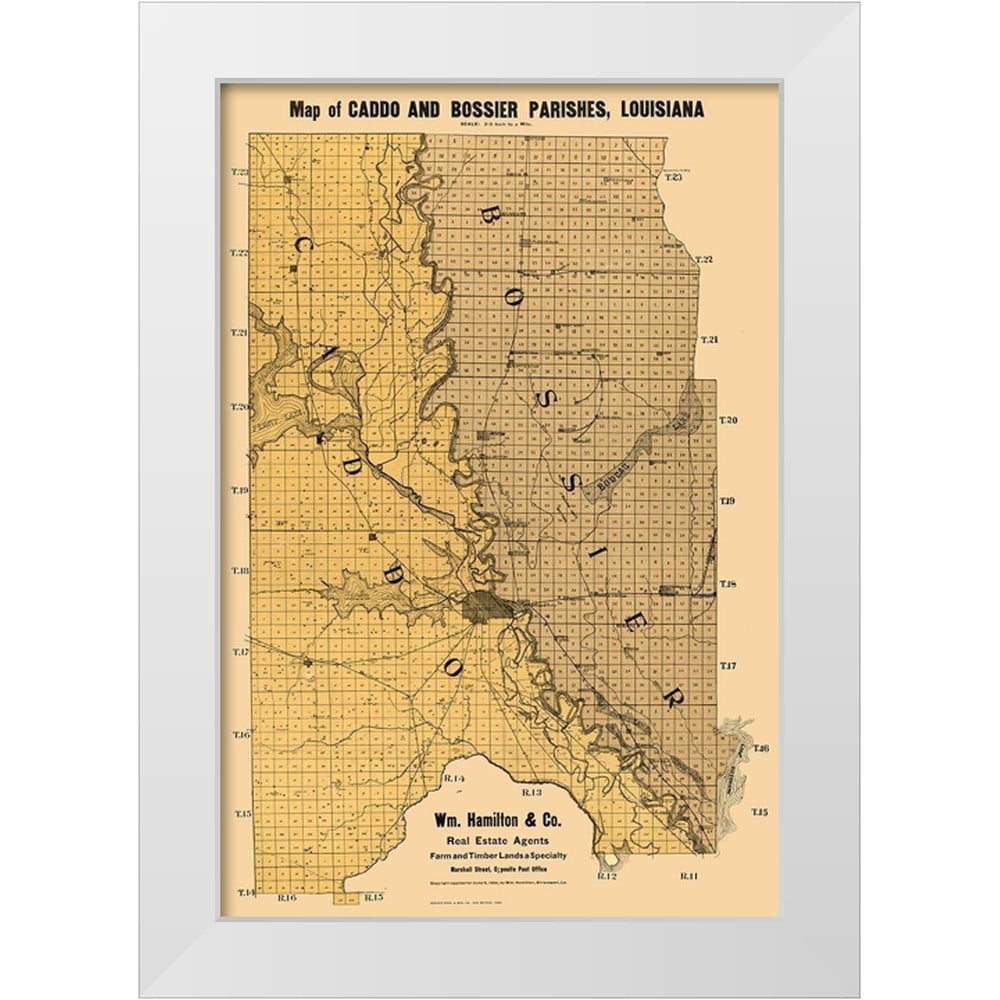 Kenyon 11x14 White Modern Wood Framed Museum Art Print Titled - Caddo ...