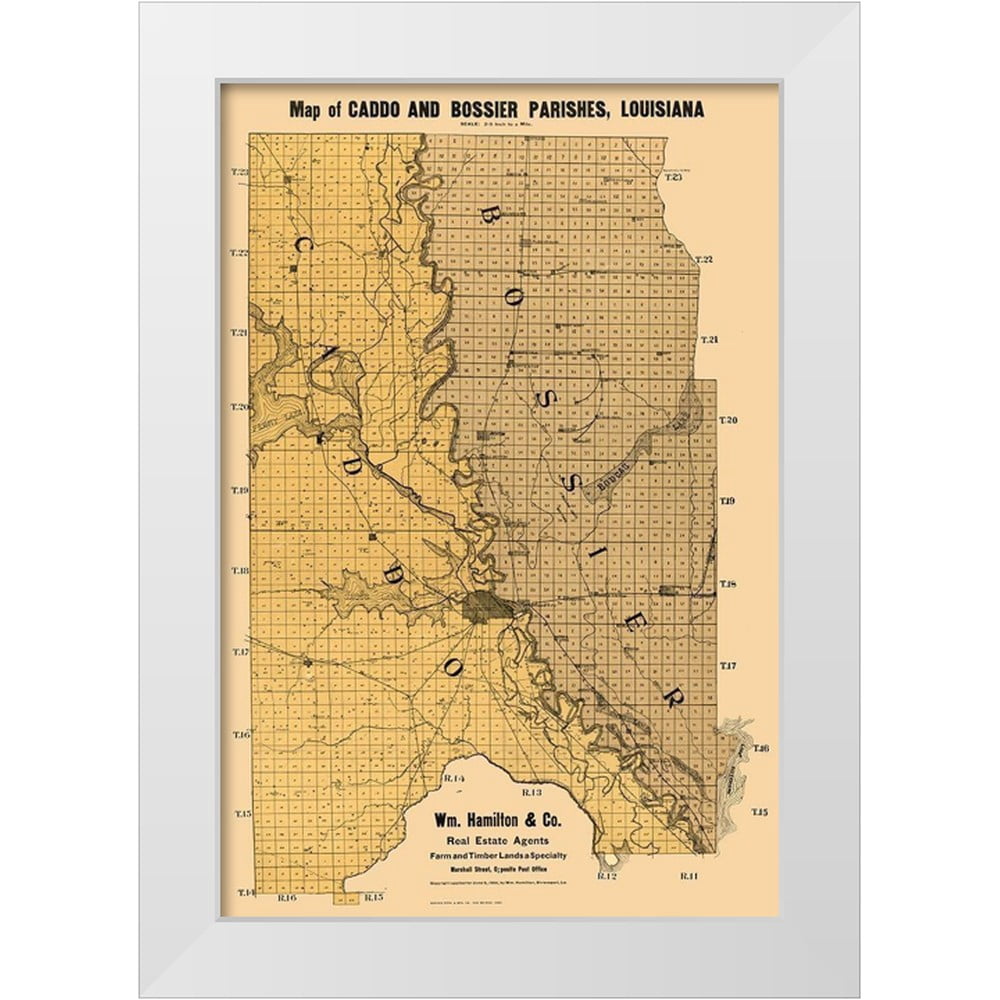 Kenyon 23x32 White Modern Wood Framed Museum Art Print Titled - Caddo ...