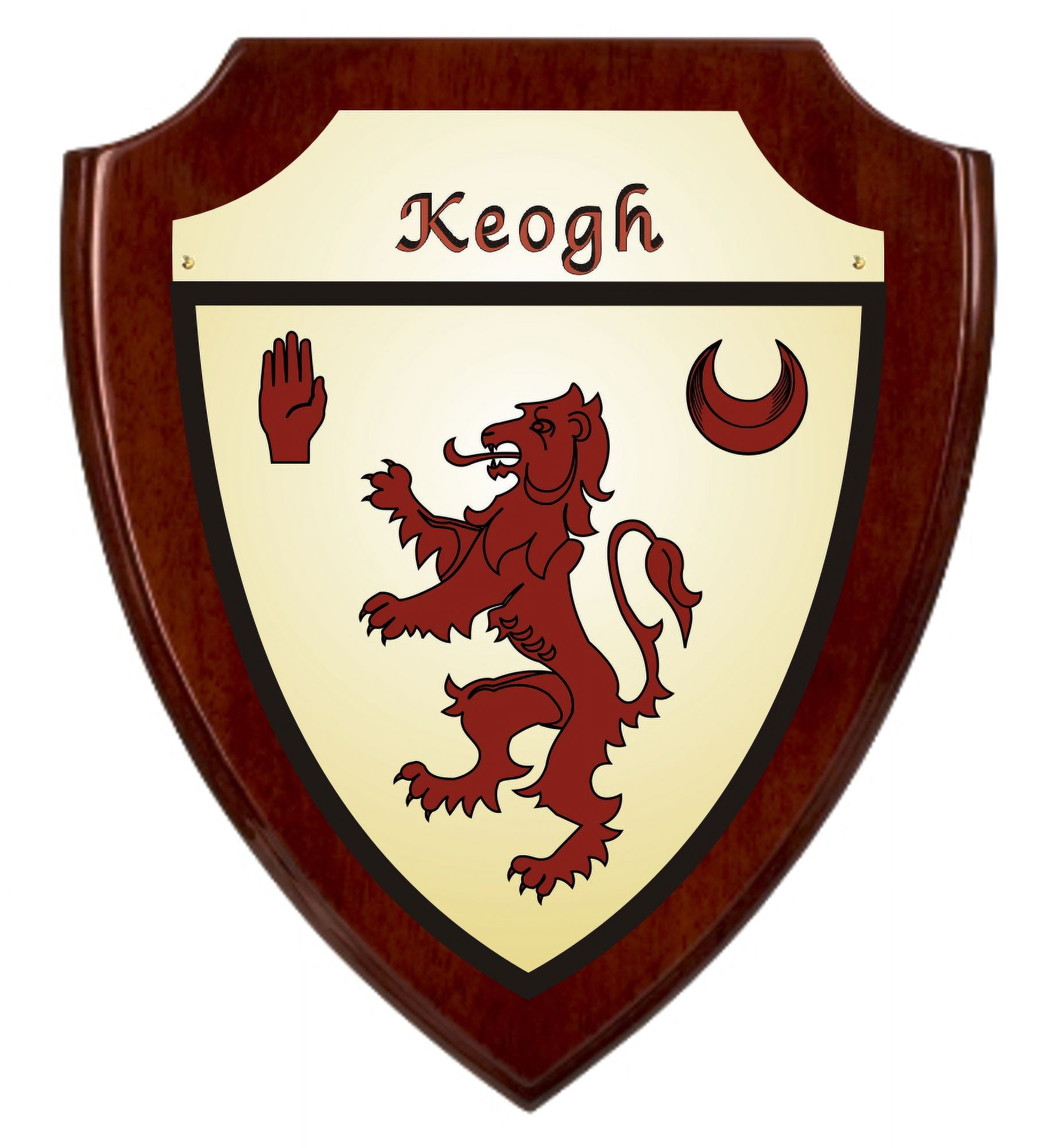 Keogh Irish Coat of Arms Shield Plaque - Rosewood Finish - Walmart.com