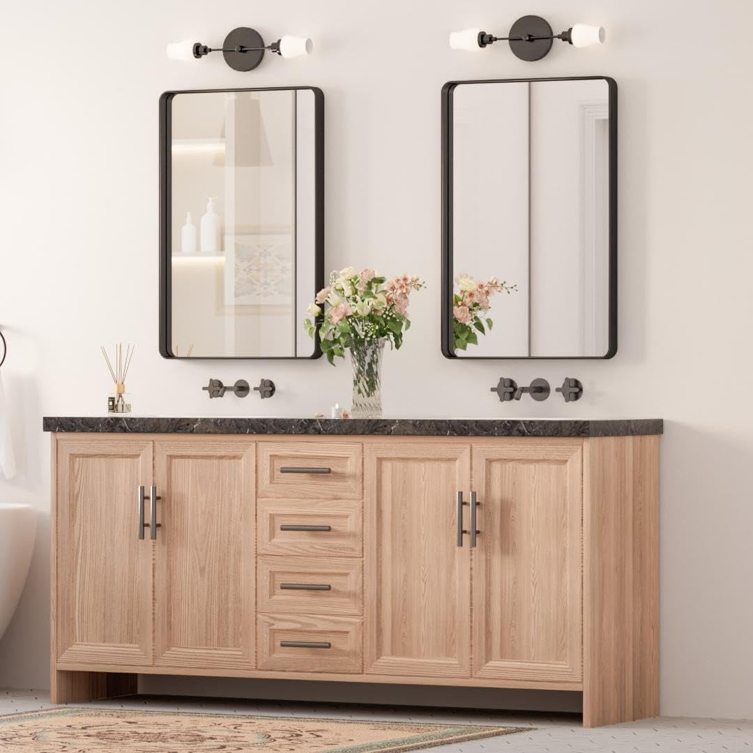 Keonjinn 2-Pack Black Bathroom Mirror for Over Sink, 20 x 30 Inch ...