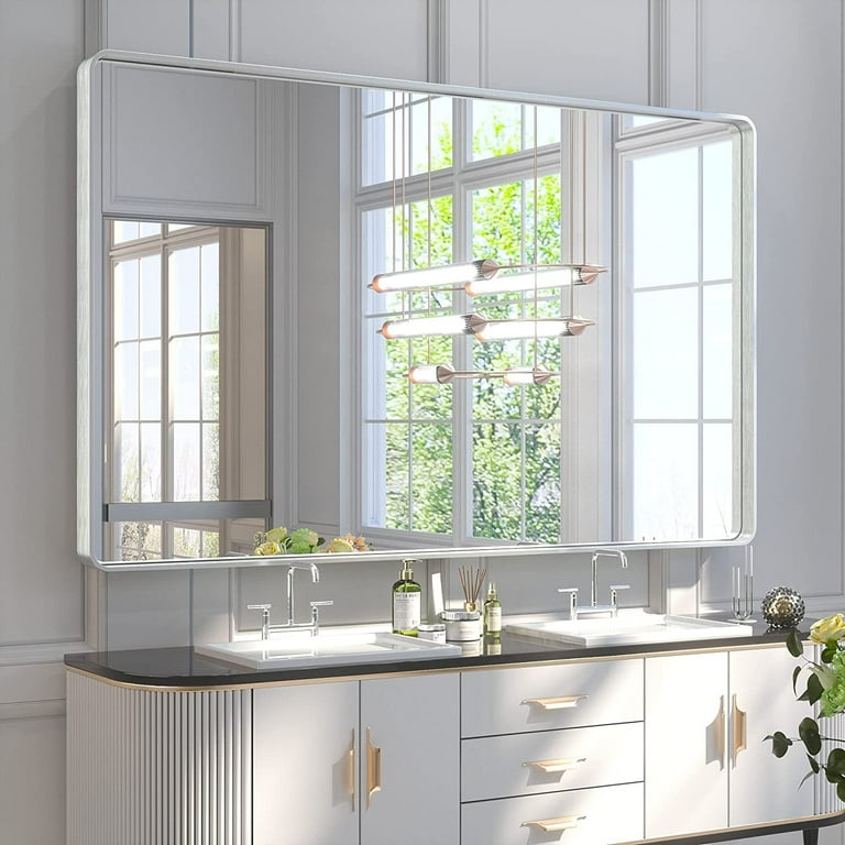 Nickel Wall Mount Mirror Moen DN0792BN Brushed Nickel Iso 26" W X 24"