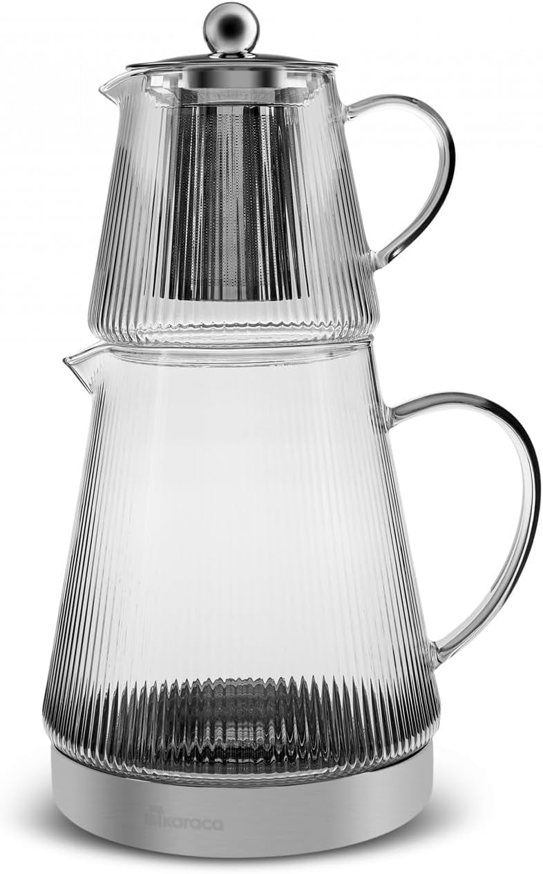 Keops Turkish Teapot with Infuser and Lid (450 ml Tea Pot & 1500 ml ...