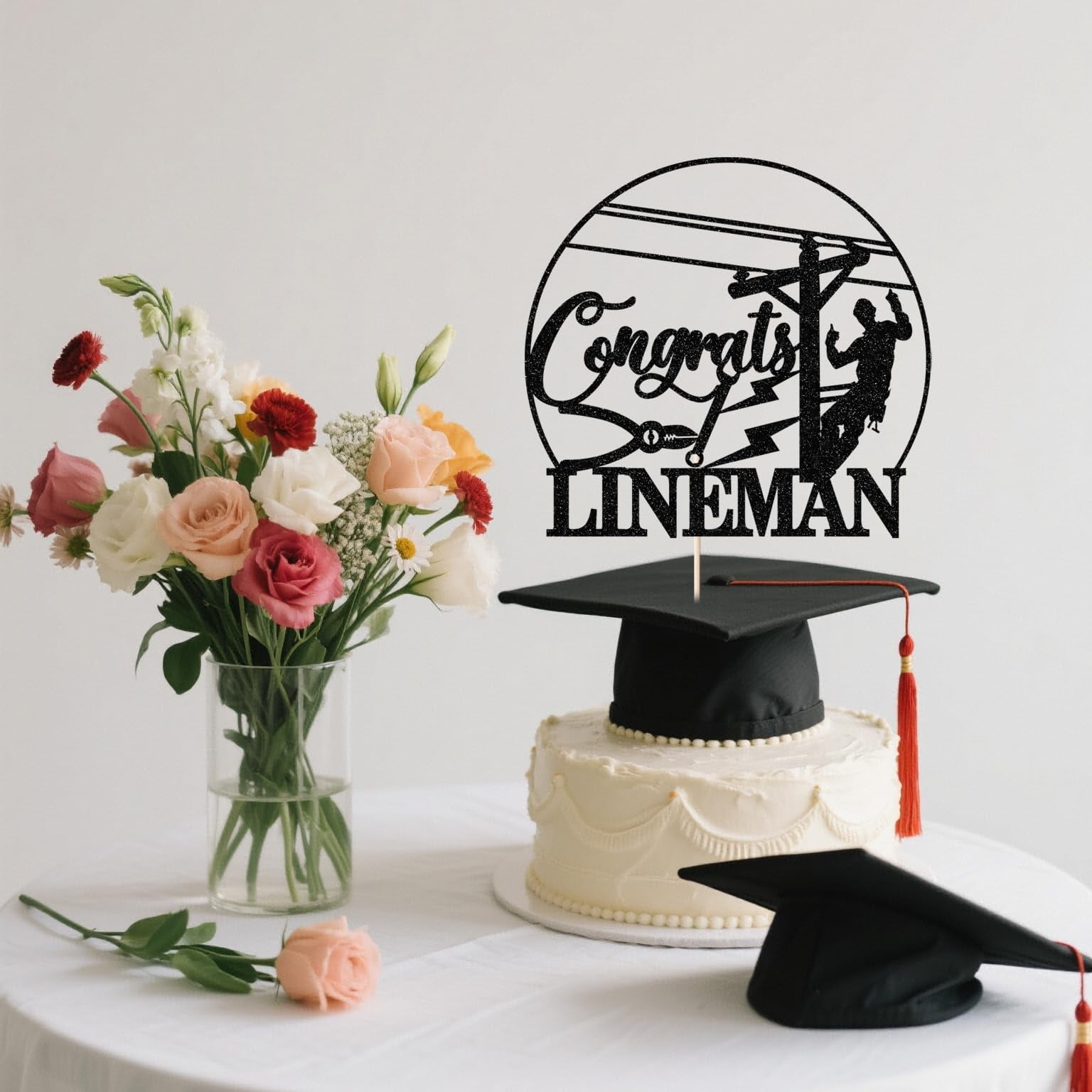 Keoysek Congrats LinemanITSC Cake Topper, Congrats Grad/You Did It ...