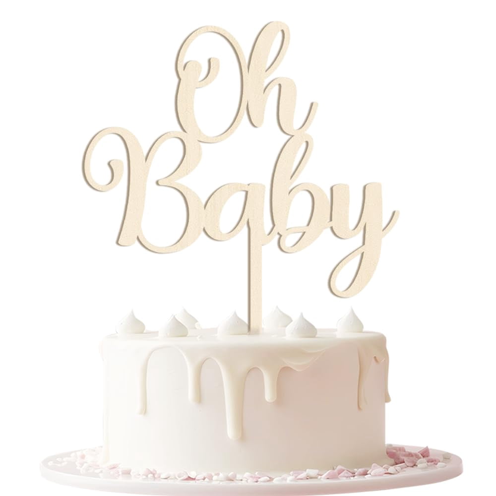 Keoysek Oh Baby Cake Topper Wooden BSL1 Baby Shower Cake Topper,For ...