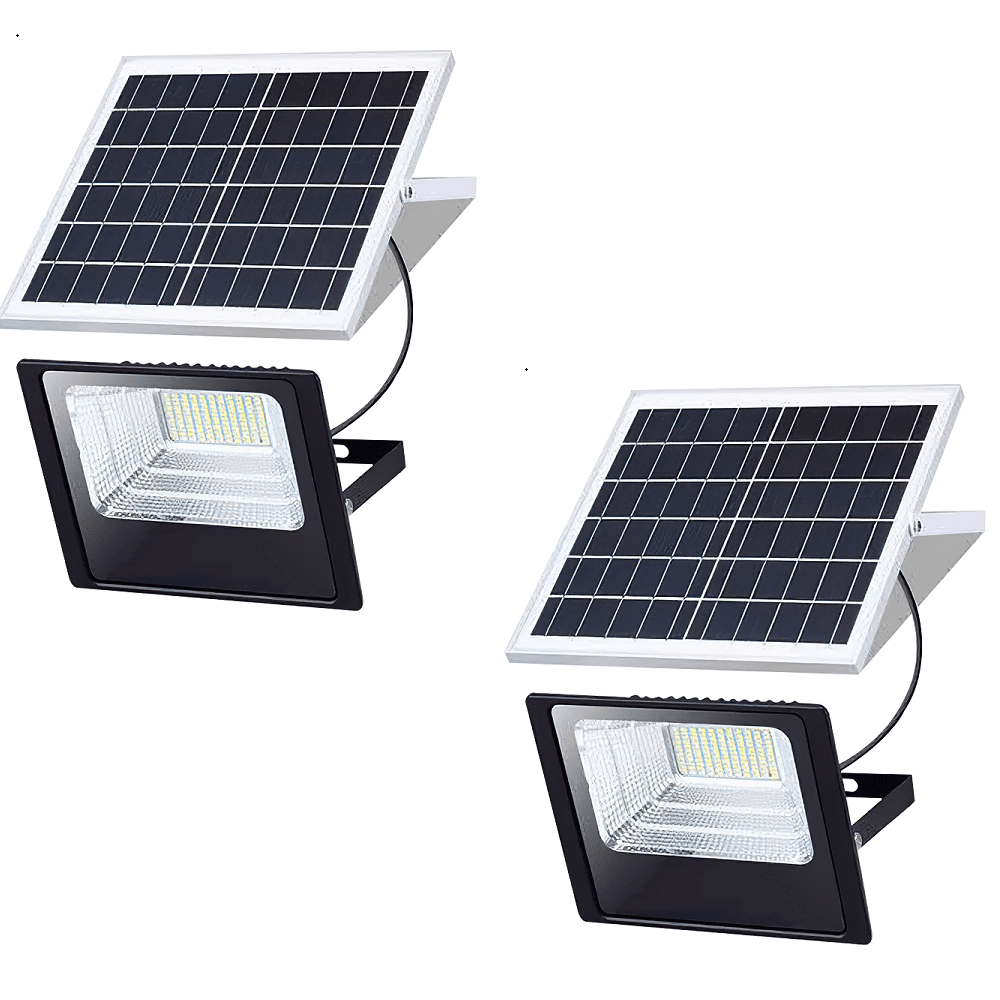 Kepeak 2 Pack 100W LED Solar Flood Lights Outdoor with Remote,Solar ...