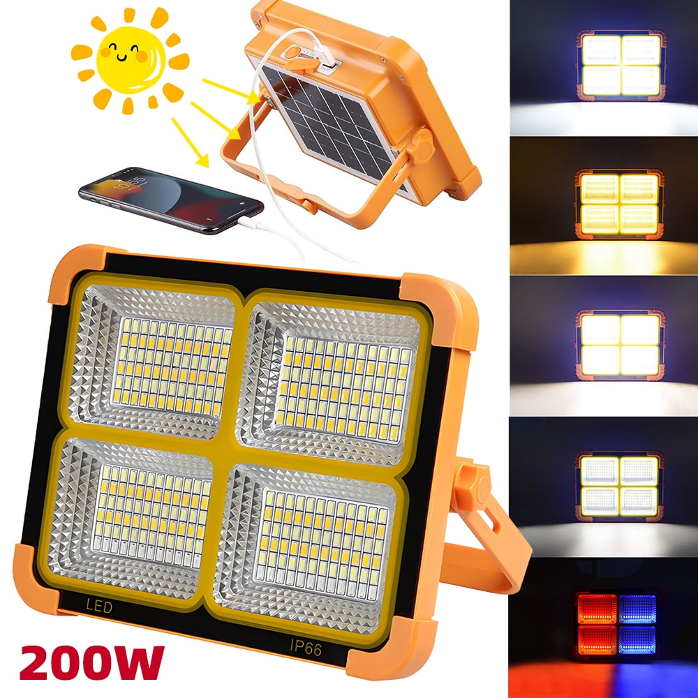 Kepeak 200W LED Solar Work Light Rechargeable, Magnetic Worklight with ...