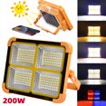 Kepeak 200W LED Solar Work Light Rechargeable, Magnetic Worklight with ...