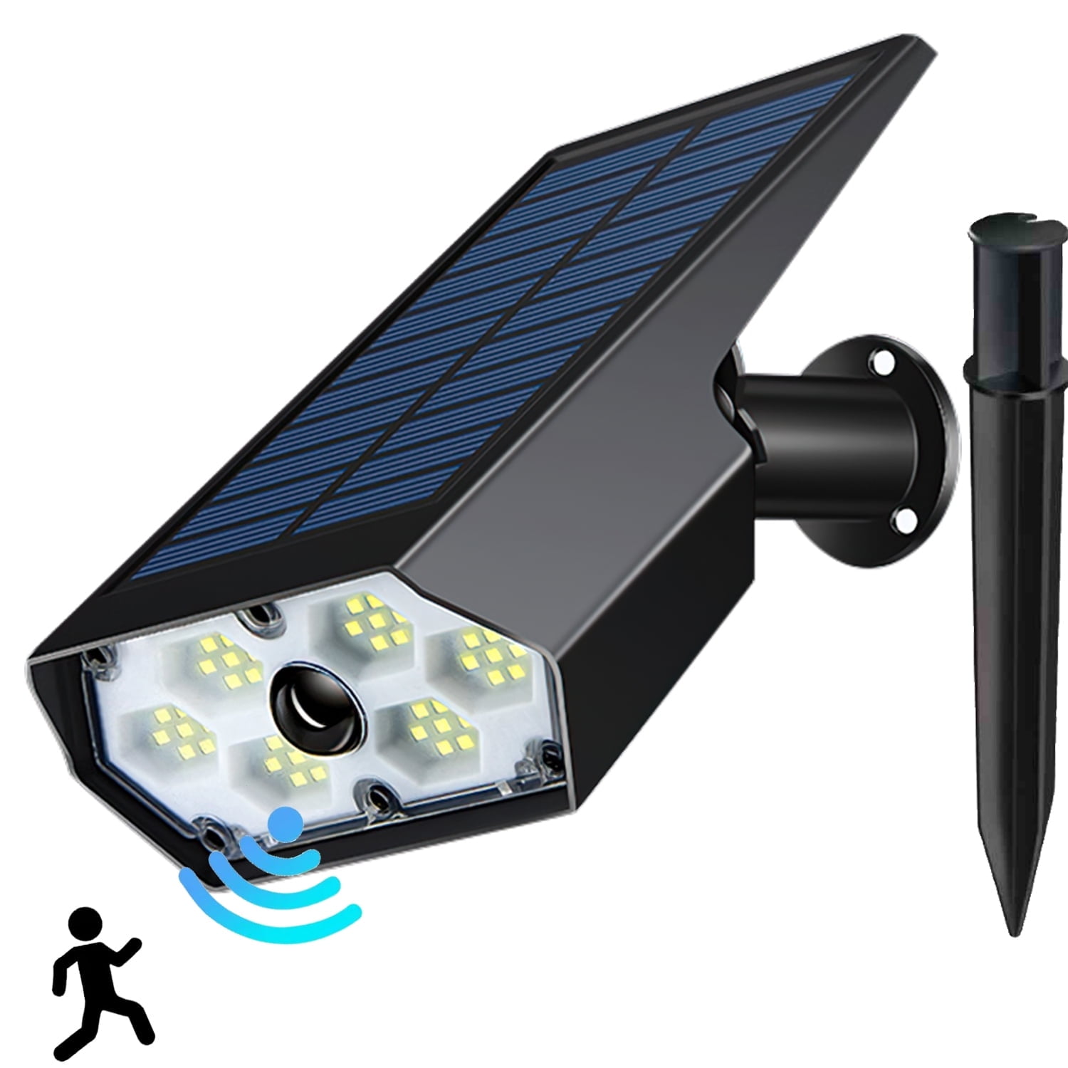 Kepeak 4 x 5 x 5 Inches 2-in-1 Solar Motion Sensor Security Lights ...