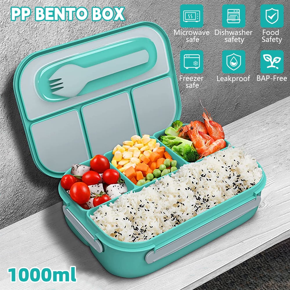 Kepeak Lunch Box , Bento Storage Box with 4 Compartments for Picnic ...