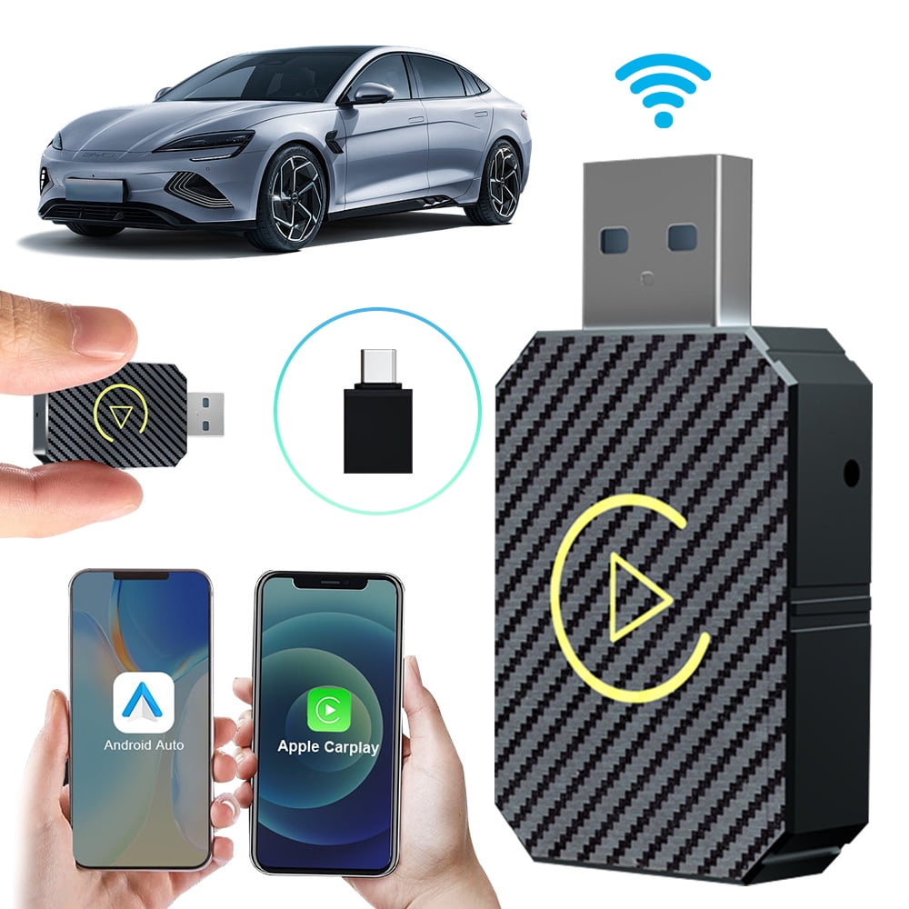 Kepeak Mini Apple Carplay Wireless Adapter & Android Auto Wireless ...