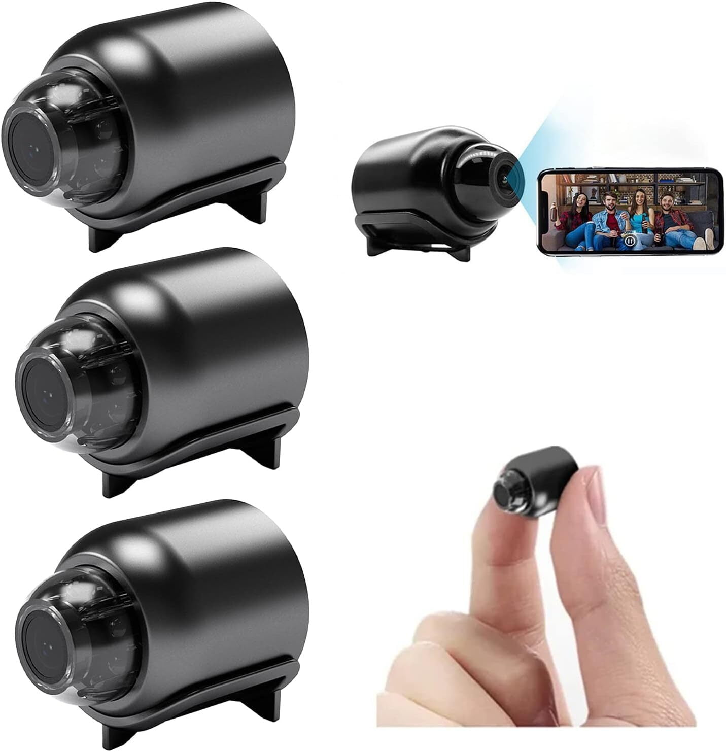 Kepeak 1080P Mini WiFi Camera, HD Audio/Video, Night Vision, Motion ...