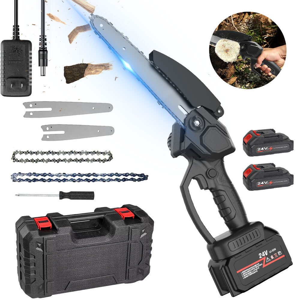 Kepeak Rechargeable 8/6 Inch Handheld Chainsaw with Safety Lock ...