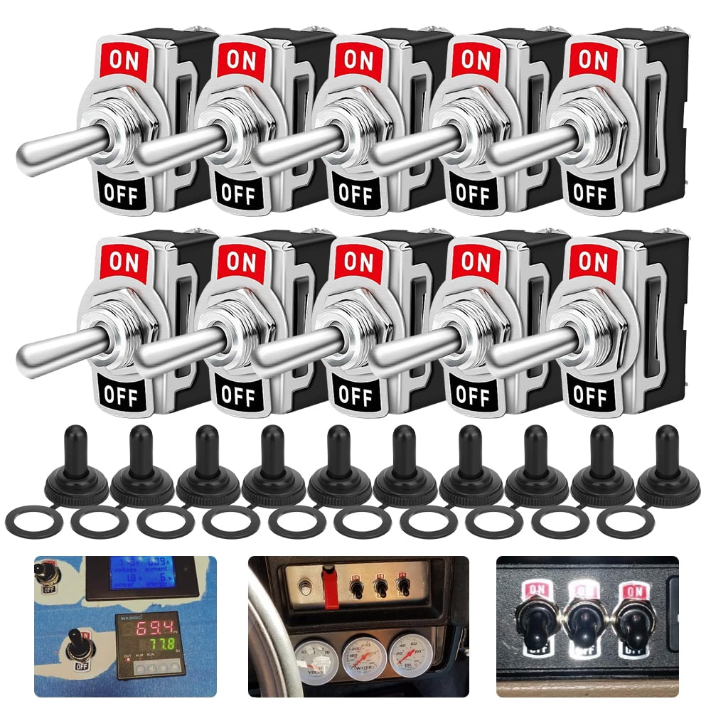 Kepeak Toggle Switch 2 Pin Waterproof Marine Toggle Switch E-TEN1021 On ...