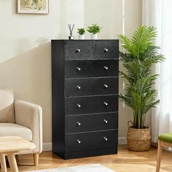 Kepooman 7 Drawer Storage Dresser with Textured Melamine Finish, Chest ...