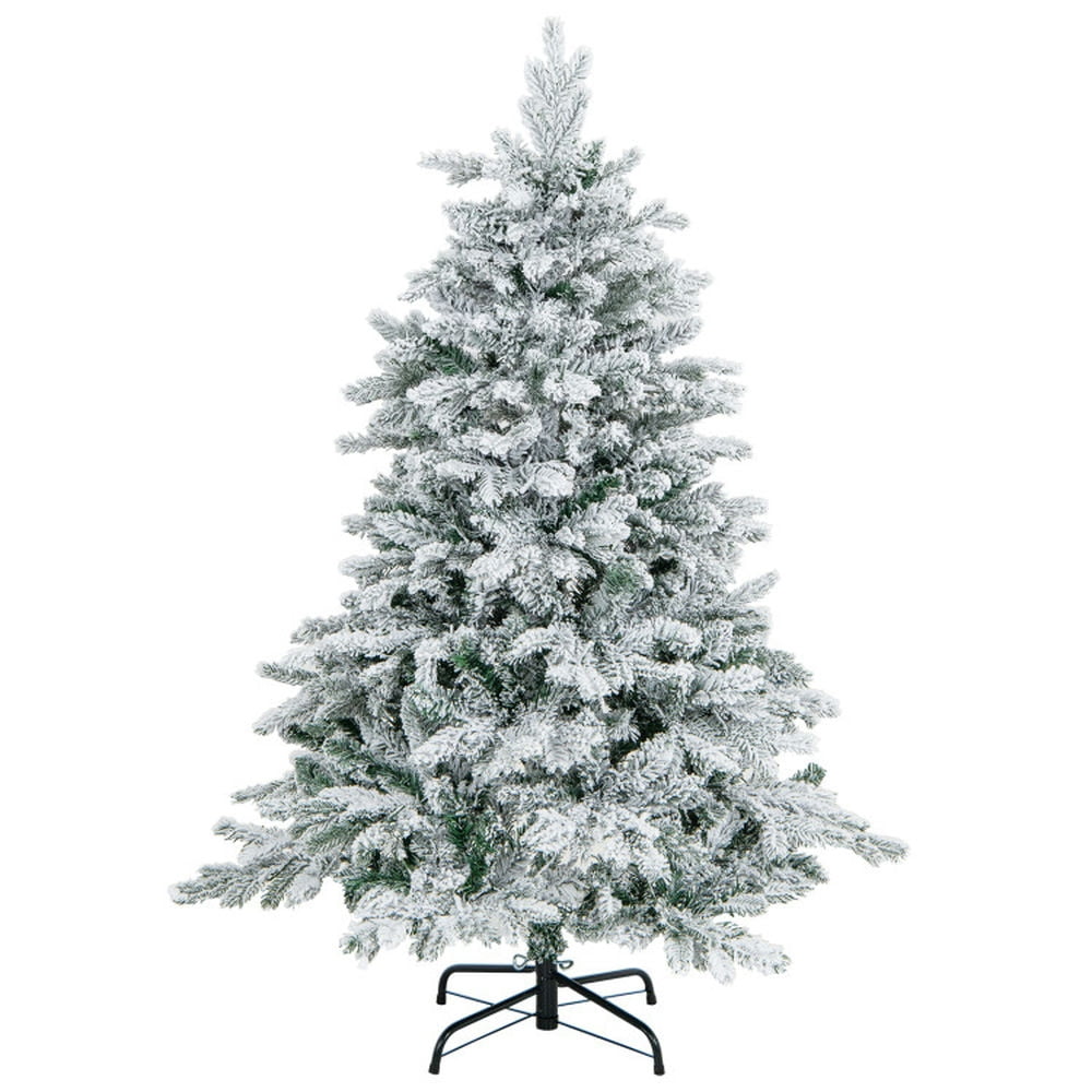 Kepooman Christmas Tree, Xmas Tree,4.5/6/7 Feet Flocked Christmas Tree ...