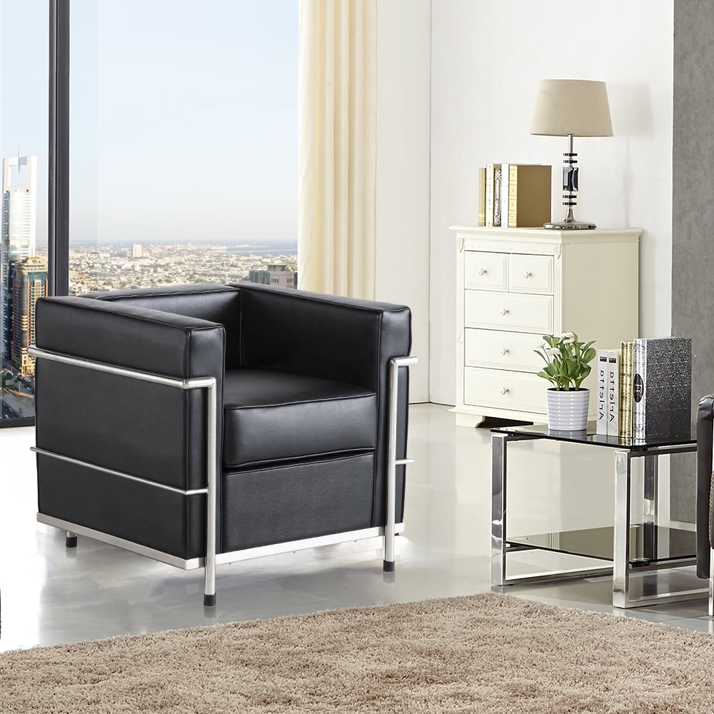 Kepooman Contemporary Genuine Leather Sofa Chairs, Modern Upholstery ... Kepooman Contemporary Genuine Leather Sofa Chairs, Modern Upholstery ...