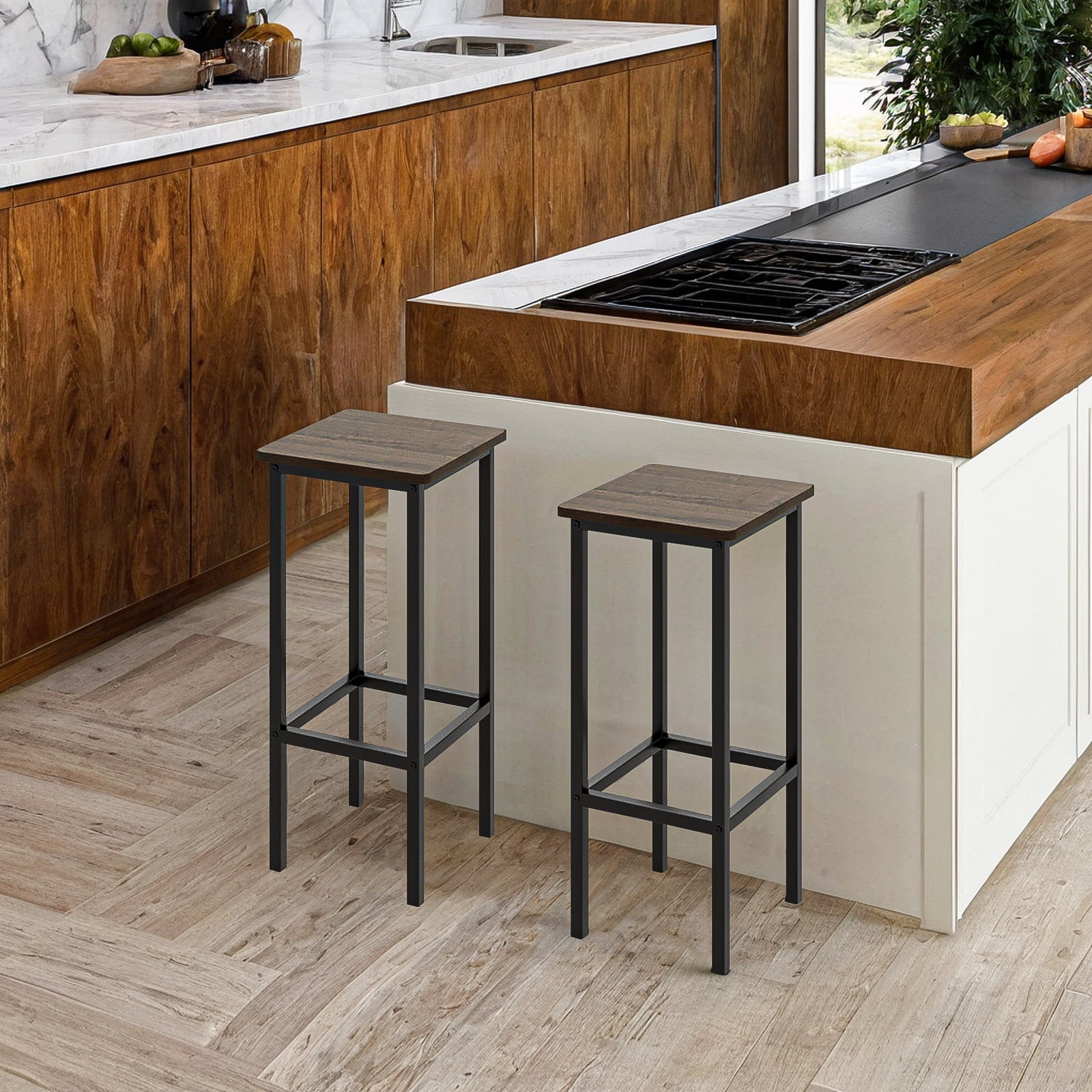 Kepooman Gray Counter Height 26" Bar Stools Set of 4 for Kitchen ...