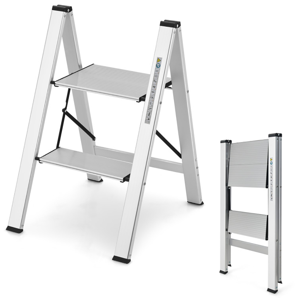 Kepooman Ladder, Step Stool,Step Ladder,Folding Aluminum 2-Step Ladder ...