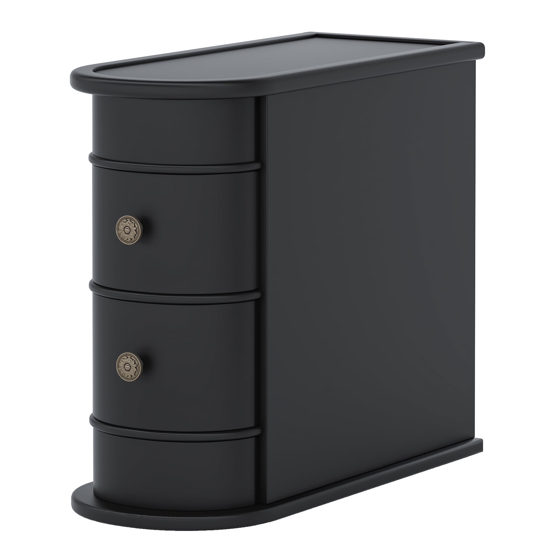 Kepooman Nightstand, Night Stand with 2 Drawers and Storage Shelf for ...