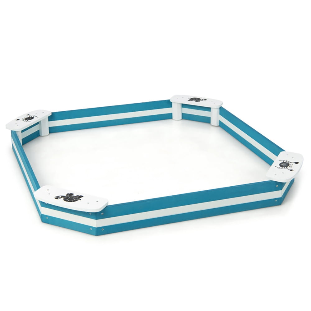 Kepooman Sandbox, Sand Boxes for Kids Outdoor, Outdoor Solid Wood ...