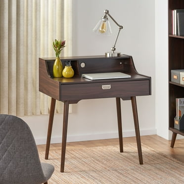 Dextrus 47 inch Computer Desk with Storage Drawers & LED Light, Office ...