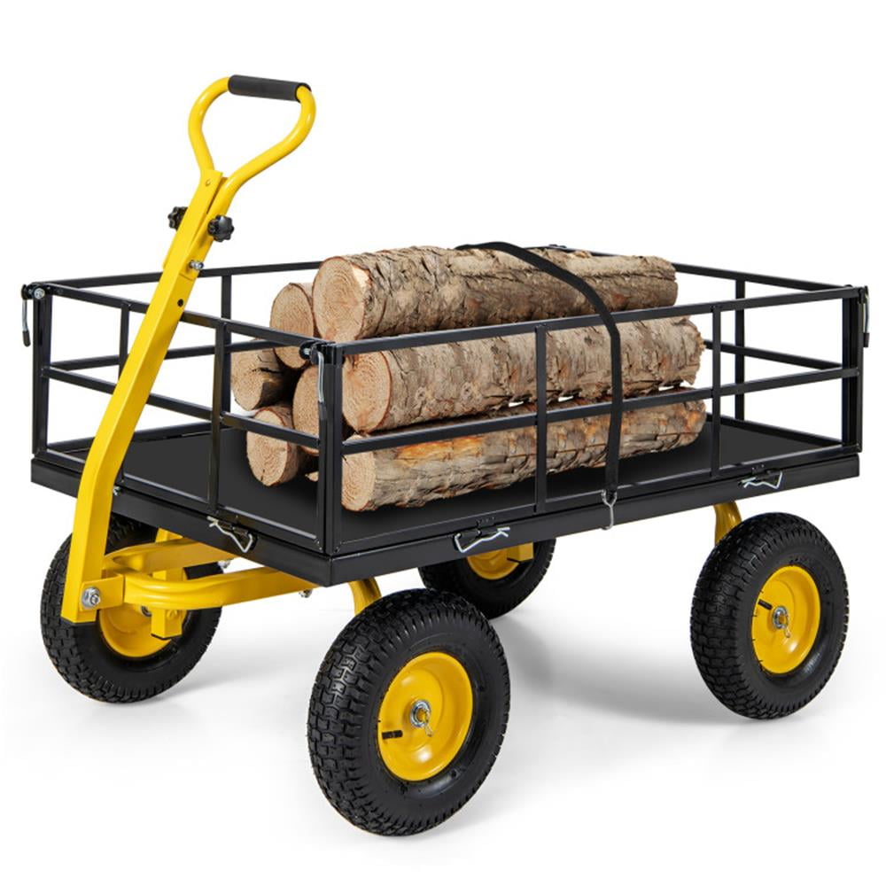 Kepooman Utility Garden Wagon with 4 Removable Side Panels and 900/1200 ...
