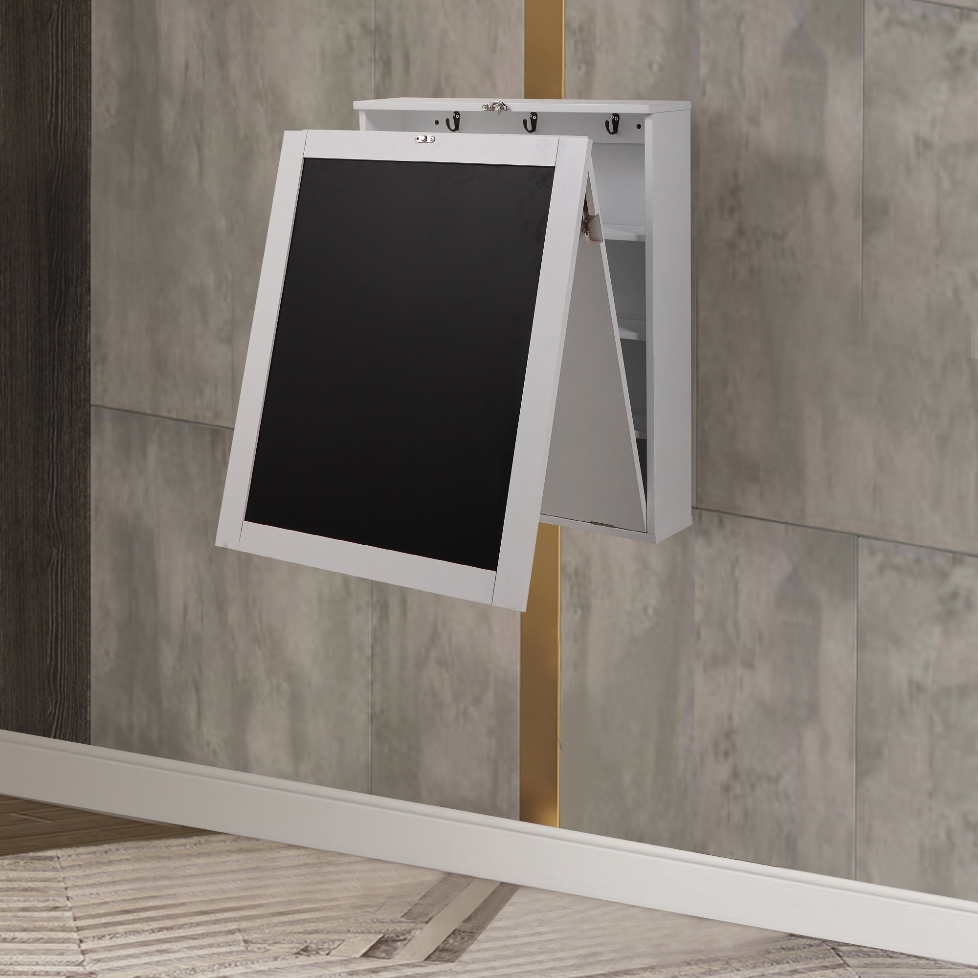 Kepooman Wall Mount Folding Table, Fold-out Convertible Writing Desk ...