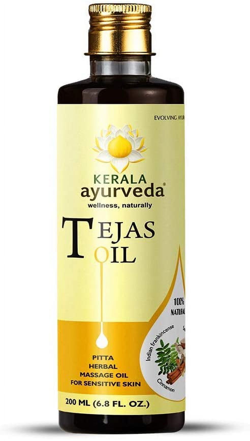Kerala Ayurveda Tejas Oil - Pitta Balancing Body Massage Oil with ...