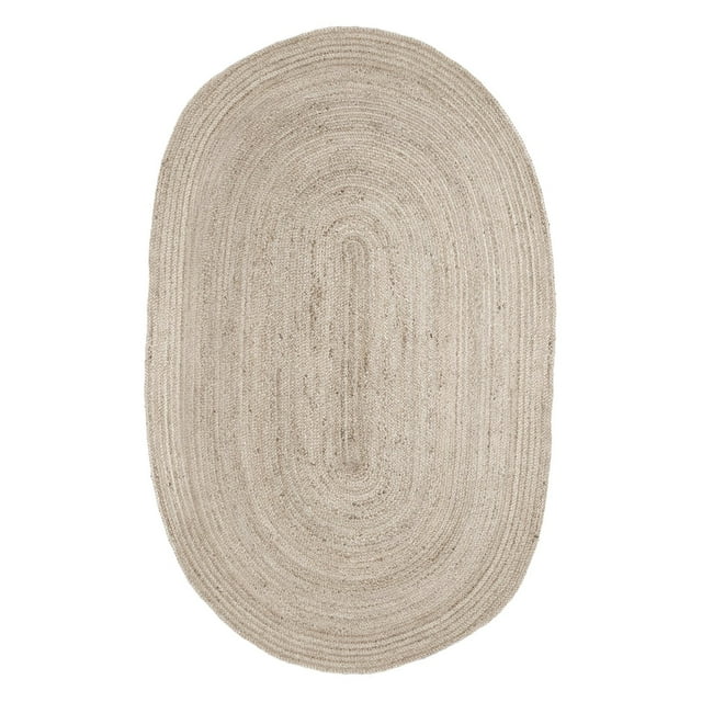 Kerala Ivory Jute Rug 6' x 9' Oval - Walmart.com