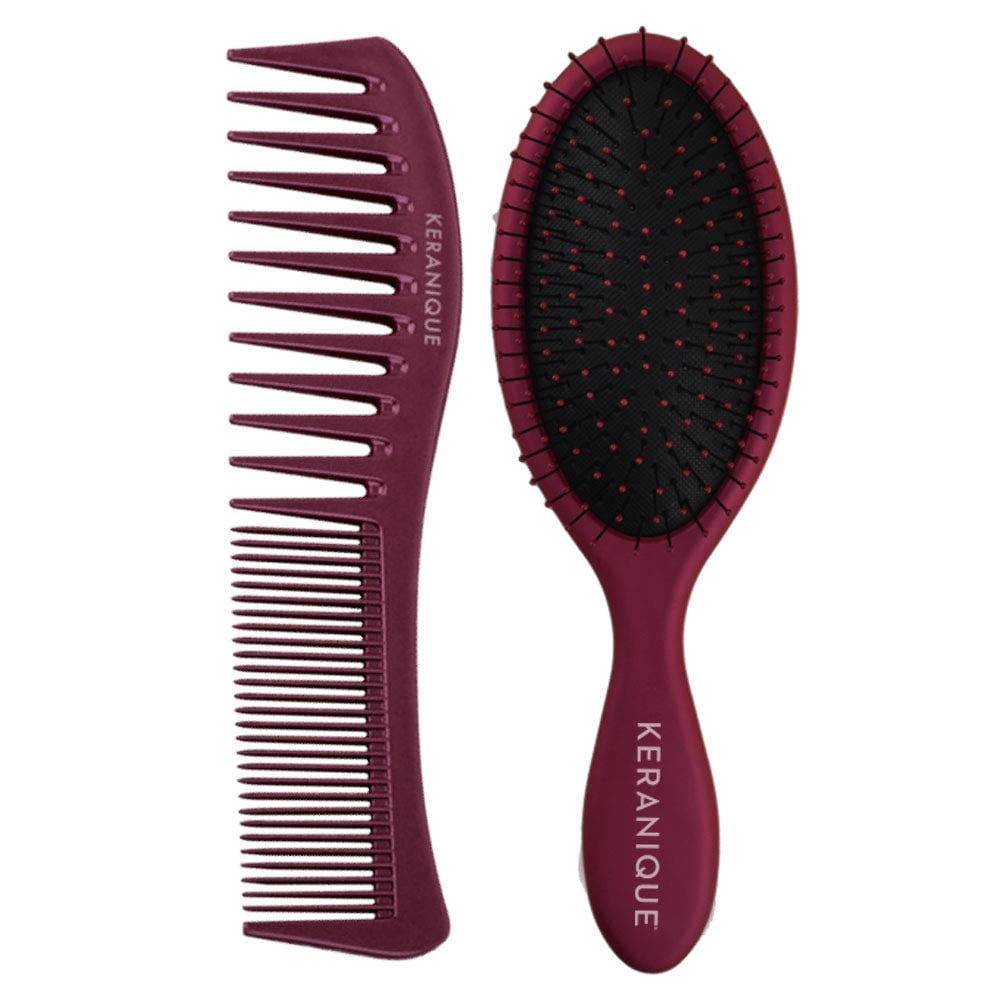 Keranique Anti-breakage Volumizing Detangling Brush and Comb Set for ...