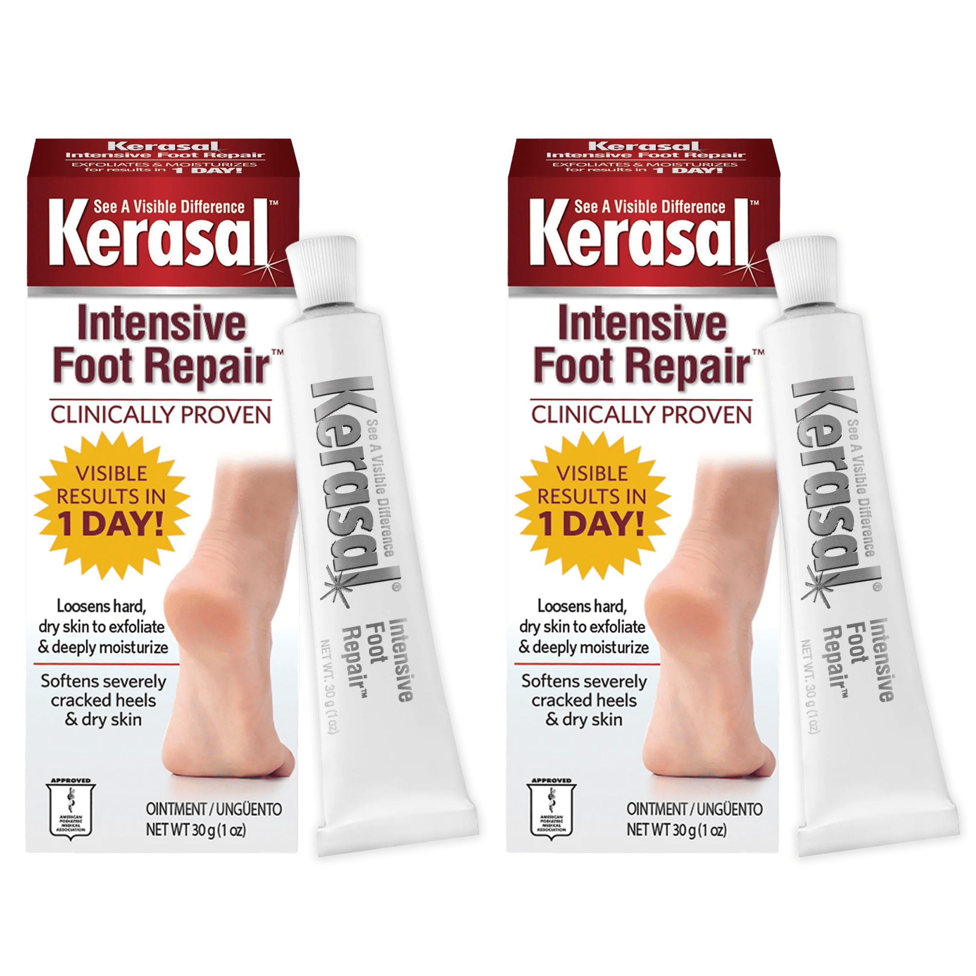 Kerasal Intensive Foot Repair, Skin Healing Ointment for Cracked Heels ...