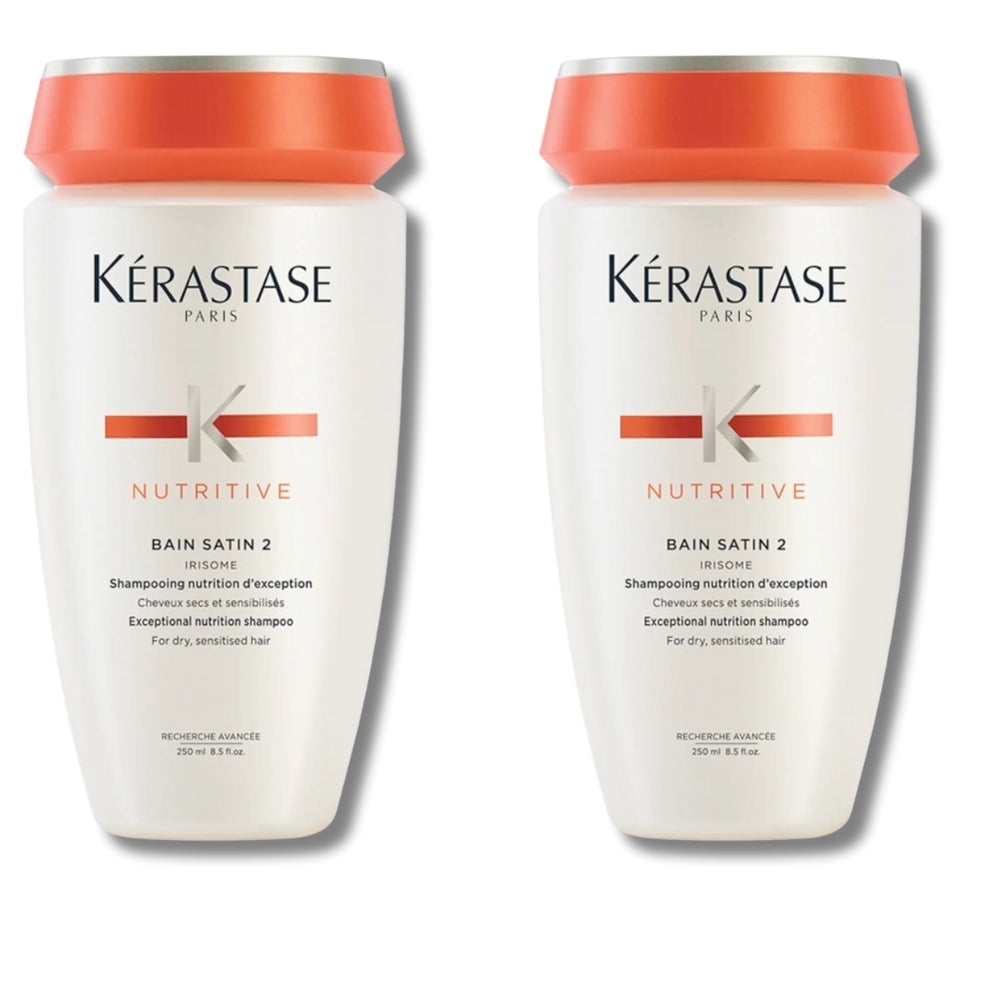 Kerastase Kérastase Nutritive Bain Satin No:2 Nourishing Shampoo for Dry Hair 250ml 2 Pack ...