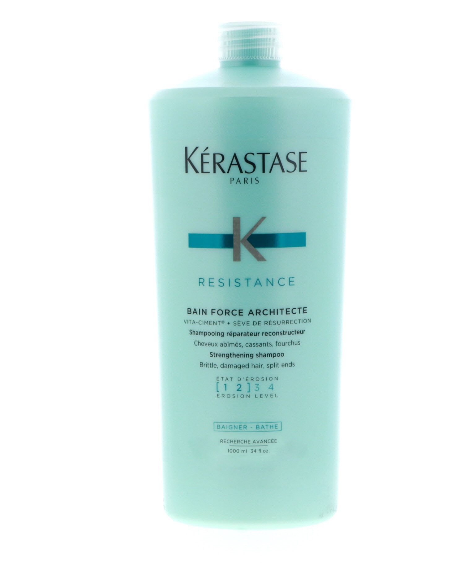 Kerastase Resistance Bain Force Architecte Strengthening Shampoo, 34 oz ...