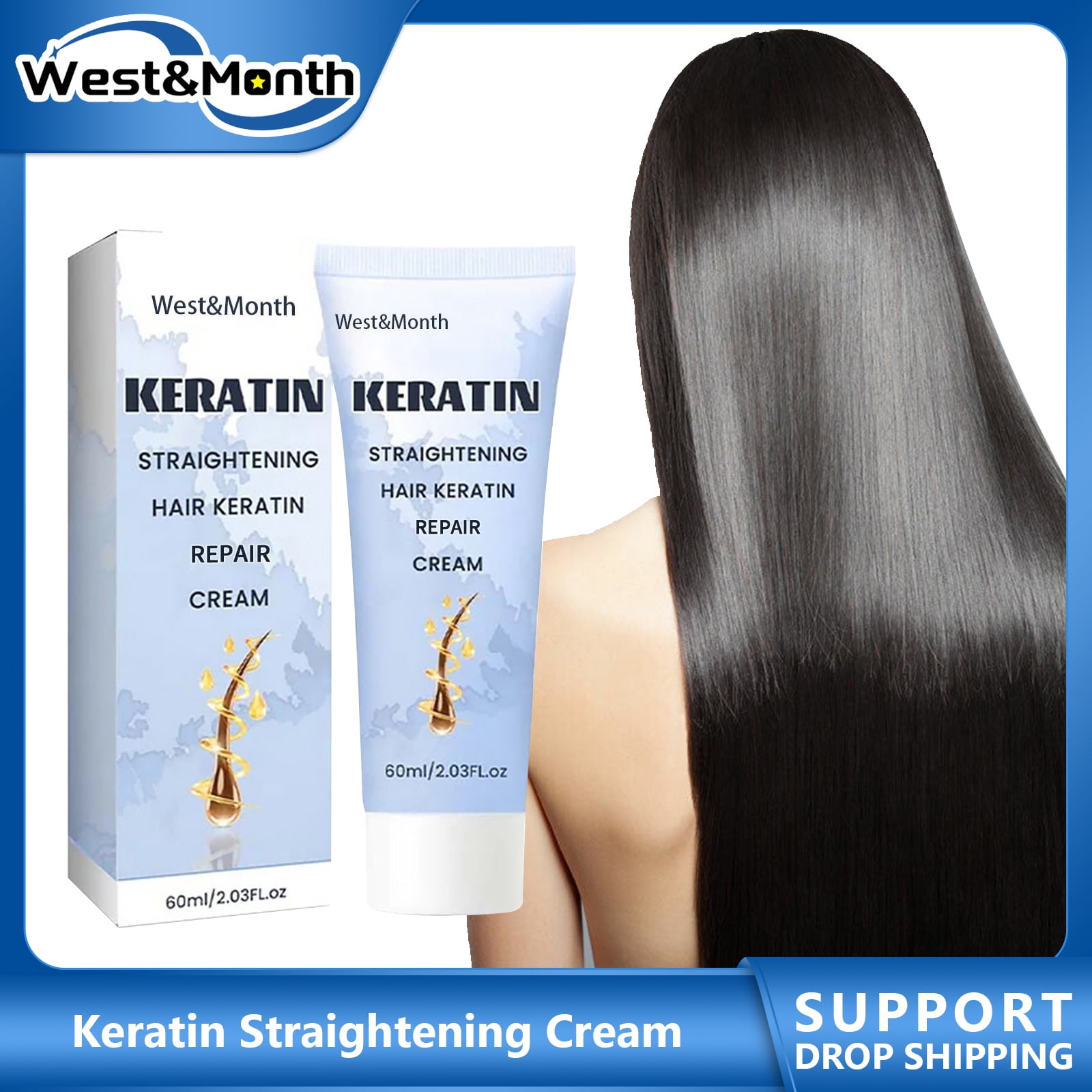 Keratin Hair Treatment Cream Repair Dry Damaged Smoothing Soften Curly ...