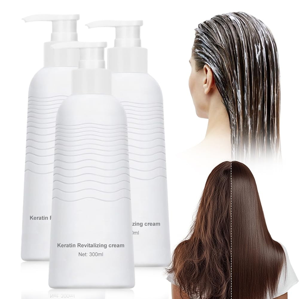 Keratin Revitalizing Cream, 2025 New Keratin Hair Straightener Cream, Keratin Boost Hair ...