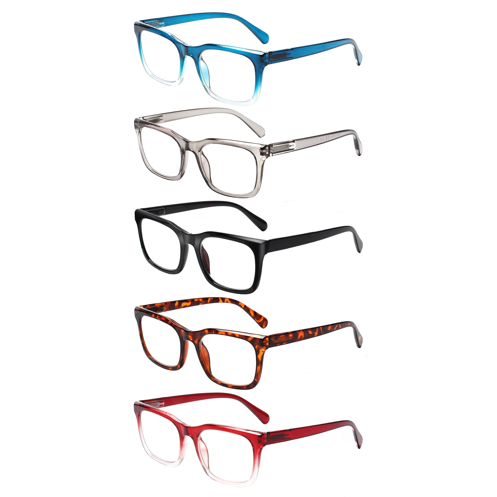 Kerecsen 5 Pack Reading Glasses For Men And Women Blue Light Blocking High Quality Reader