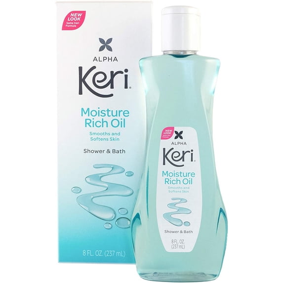 Keri Moisture Rich Shower Bath Oil Clear 8 Oz | Natural Body Wash for ...