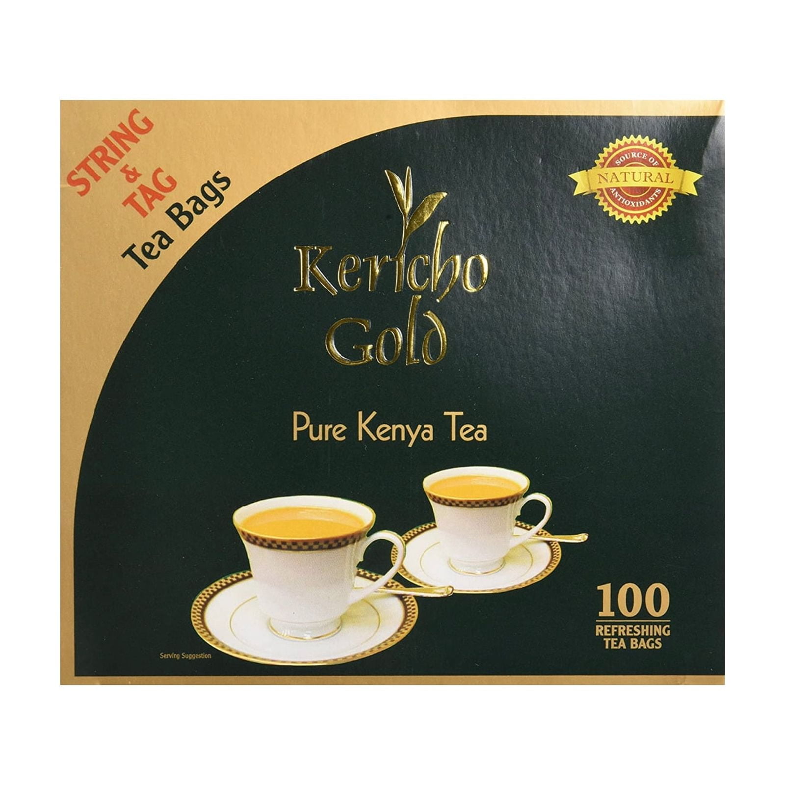 Kericho Gold Tea, 100 Count, Pure Kenya Tea, High Catechin, Aromatic ...