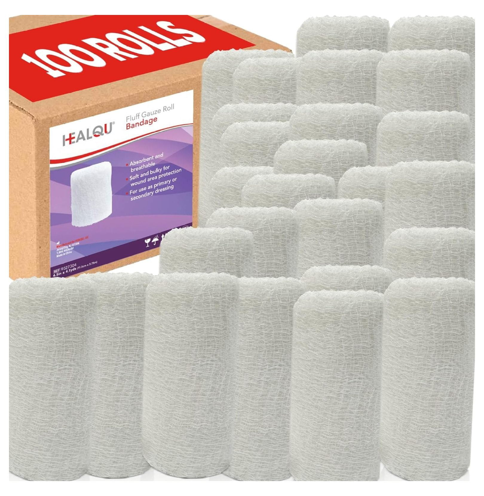 Kerlix Type Gauze Bandage Rolls - 4 1/2 in x 4.1 Yds, 6 Ply - 100 ...