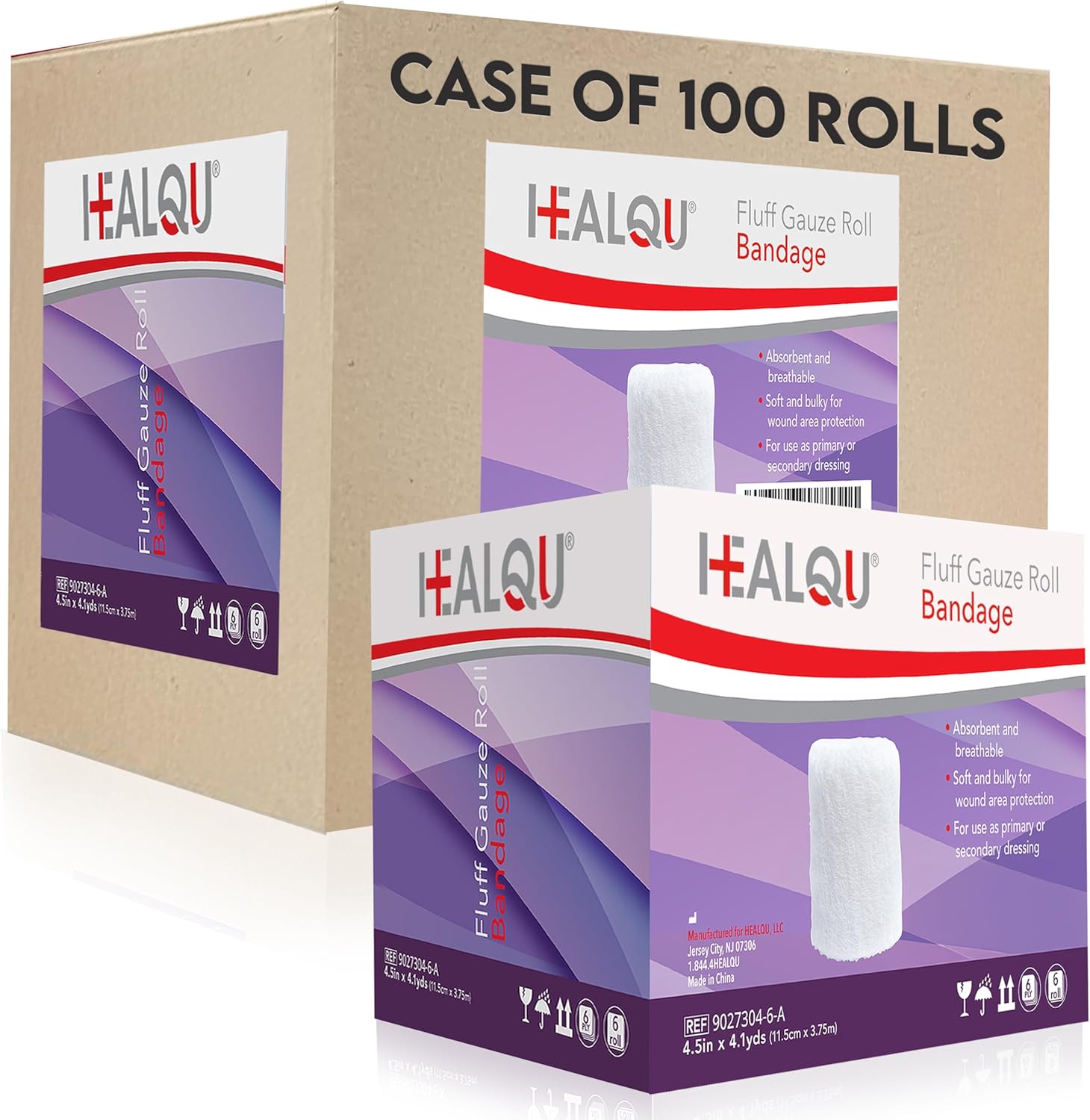 Kerlix Type Gauze Bandage Rolls - 4 1/2 in x 4.1 Yds, 6 Ply - 100 ...