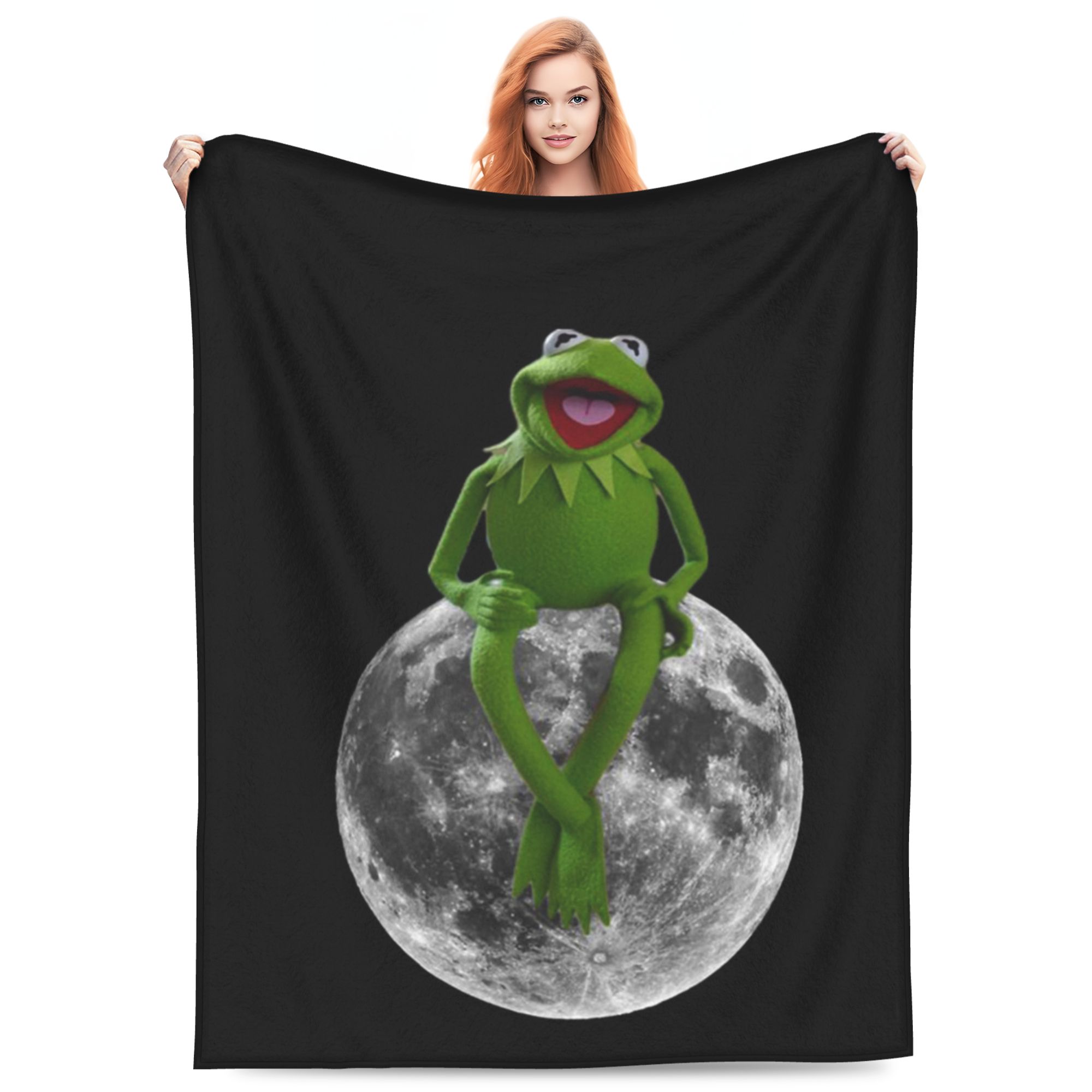 Ke-Rmit The Fro Bed Blanket 3D Printed Throw Blanket Lightweight Super ...