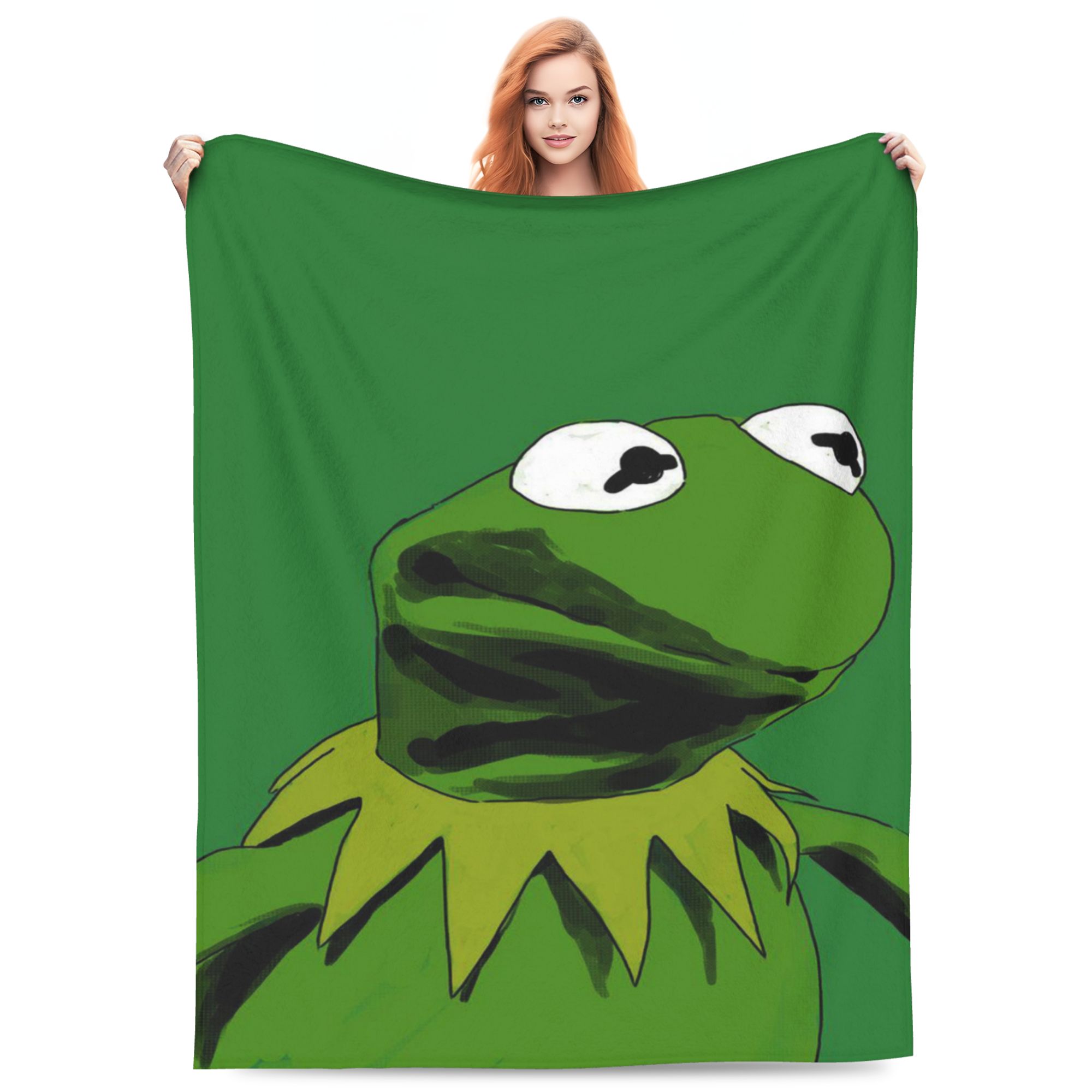 Ke-Rmit The Fro Bed Blanket 3D Printed Throw Blanket Lightweight Super ...