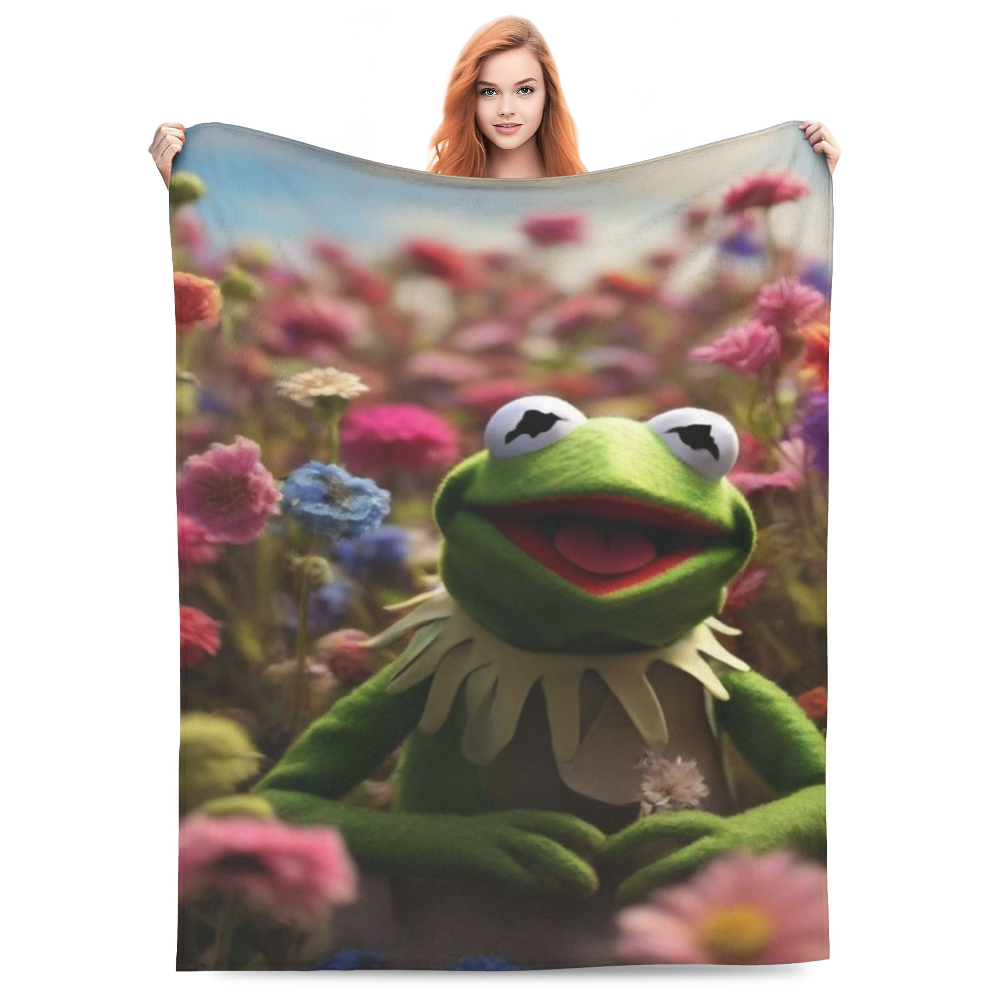 Ke-Rmit The Fro Bed Blanket 3D Printed Throw Blanket Lightweight Super ...