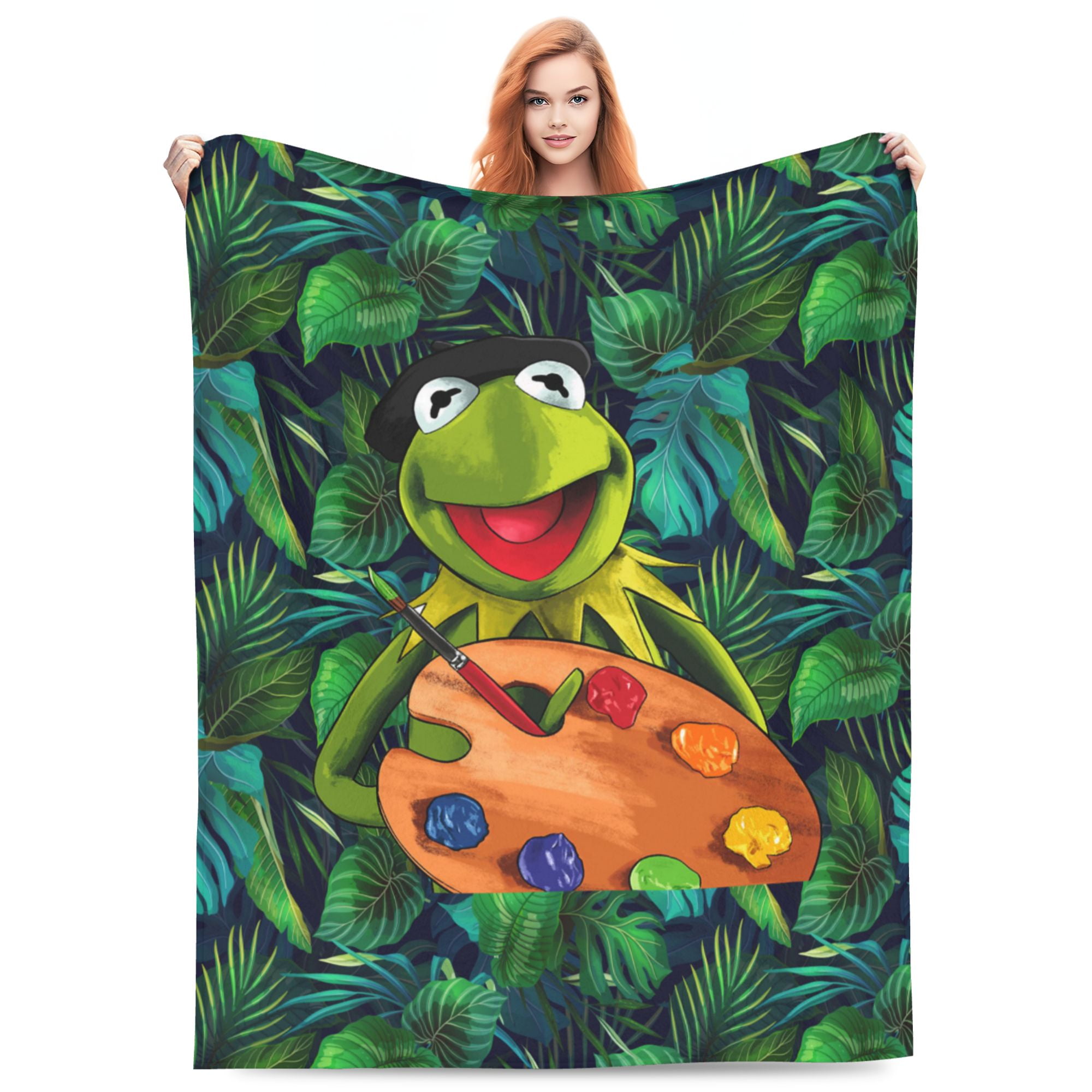 Ke-Rmit The Fro Bed Blanket 3D Printed Throw Blanket Lightweight Super ...