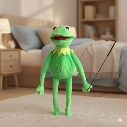 Muppet Kermit the Frog Hand Puppet, Soft Plush, Movable Mouth, 20 ...