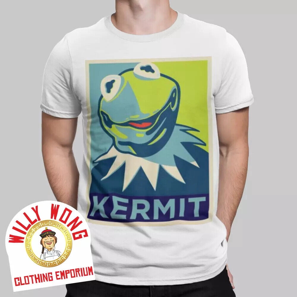Kermit Frog T-Shirt Hope Green Vintage Retro Tee Classic Muppet Movie ...