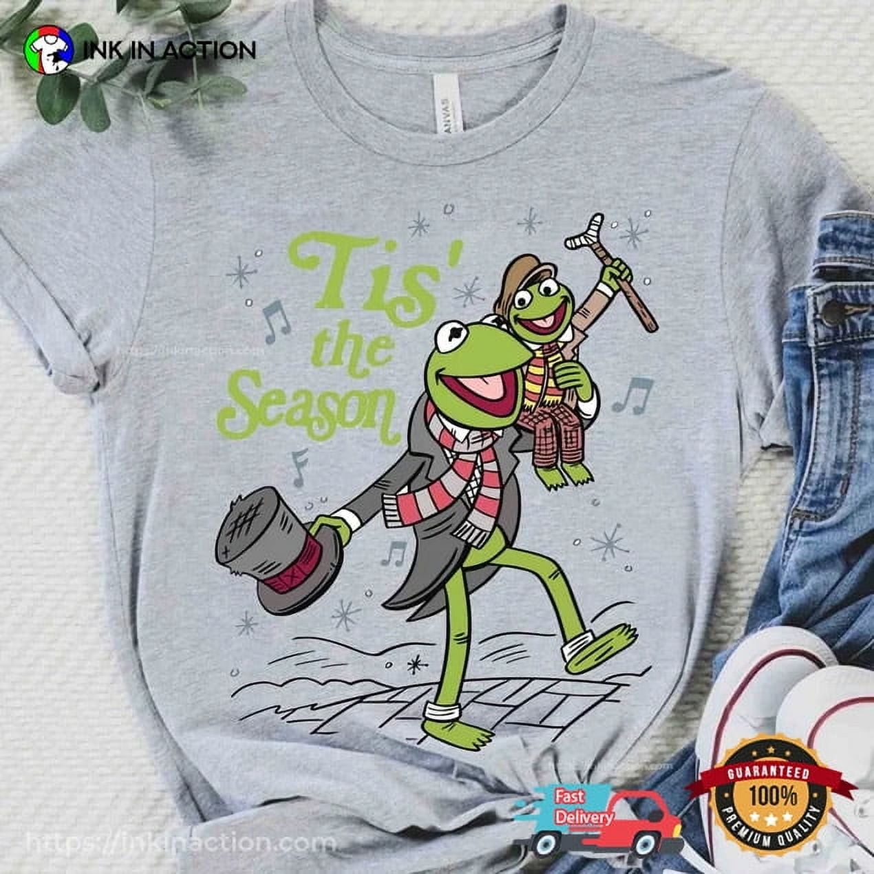 Kermit The Frog And Tiny Tim Tis’ The Season Muppet Christmas Carol T ...