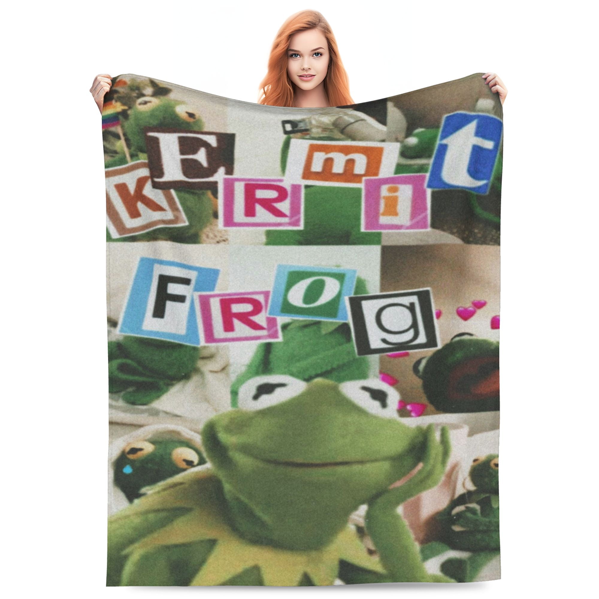 Kermit The Frog Bed Blanket 3D Printed Throw Blanket Lightweight Super ...