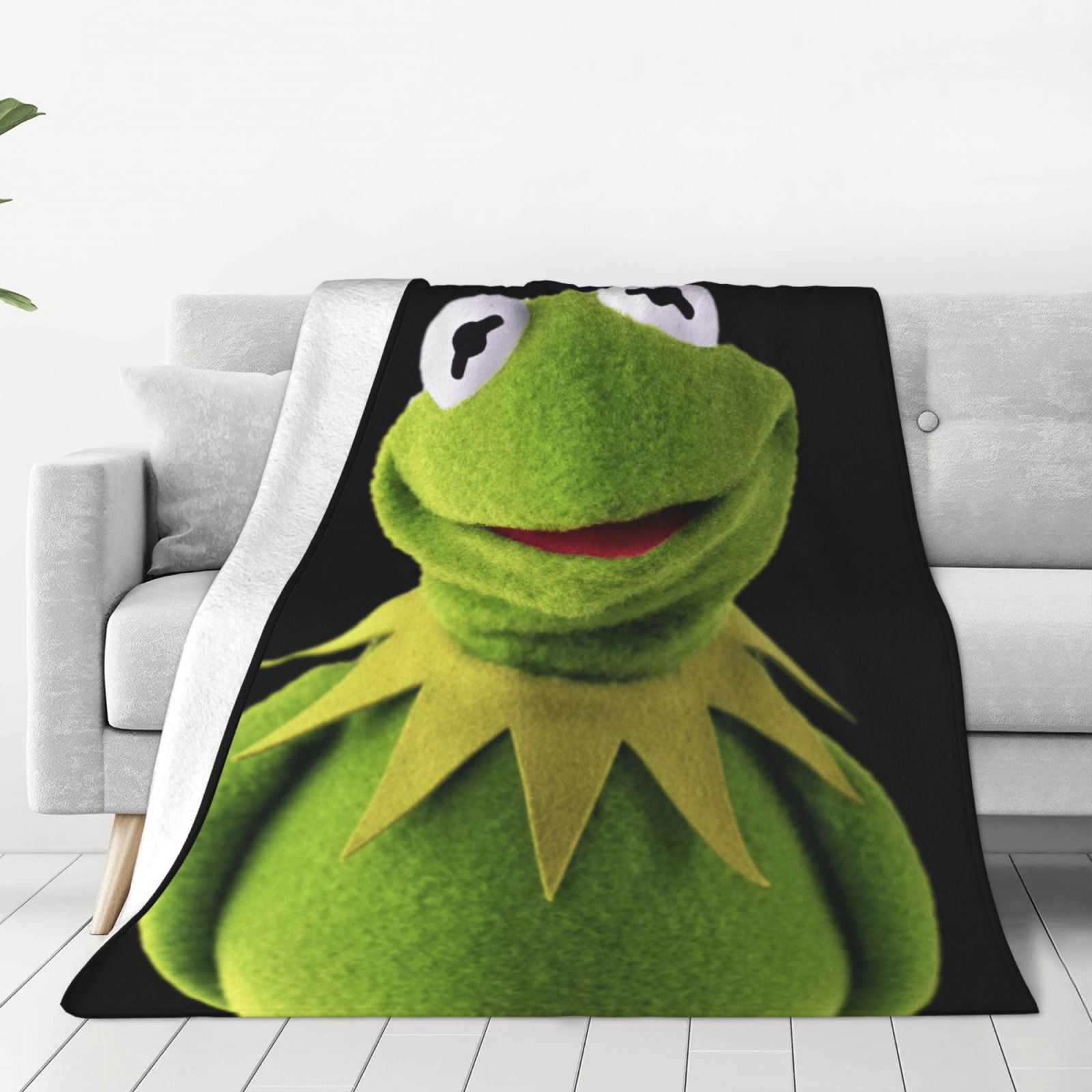 Kermit The Frog Bed Blanket Sofa Fleece Throw Blankets Plush ...