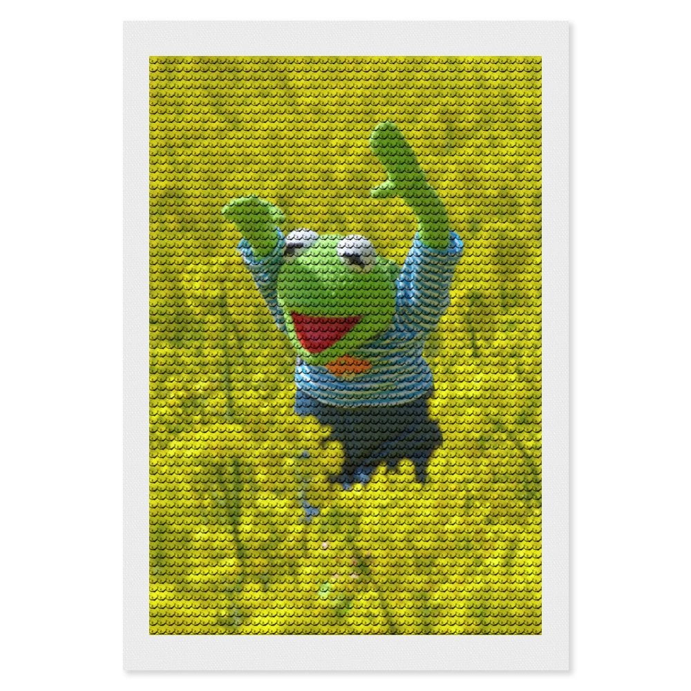 Kermit The Frog Diamond Art Kits DIY 5D Anime Painting by Number Kits ...